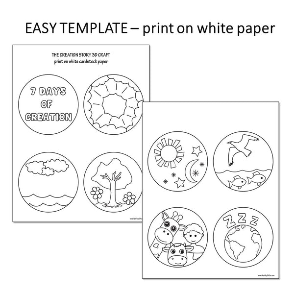 7 Days of Creation 3D Craft - The Creation Story Bible Craft – Non-Toy ...