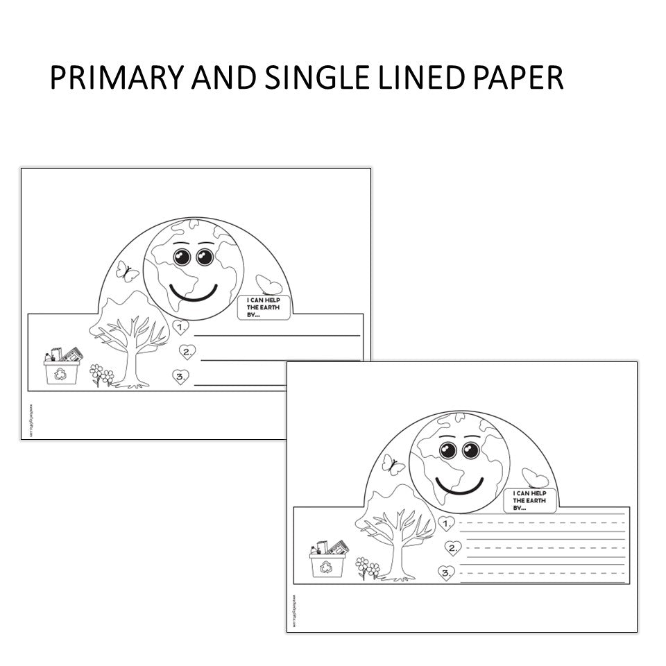 Earth Day Hat - I Can Help The Earth Coloring Crown Craft – Non-Toy Gifts