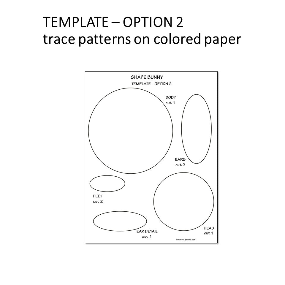 Bunny Craft - Shape Bunny Craft for Easter or Spring – Non-Toy Gifts