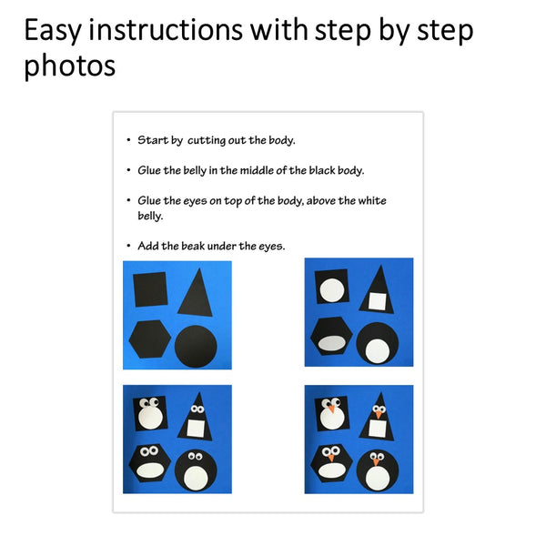 Shape Penguin Craft - Winter Penguin Craft – Non-Toy Gifts