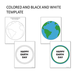 3D Earth Day Decoration and Coloring / Writing Craft for Kids – Non-Toy ...