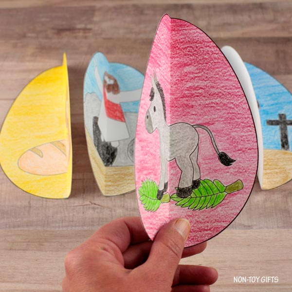 The Easter Story 3D Egg Craft - Easter Religious Coloring Craft – Non ...