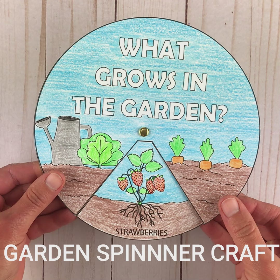 Garden Craft: What Grows in the Garden? Coloring Spinner Craft – Non ...