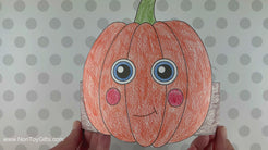 Pumpkin Paper Hat - Fall Coloring Crown - Autumn Headband – Non-Toy Gifts
