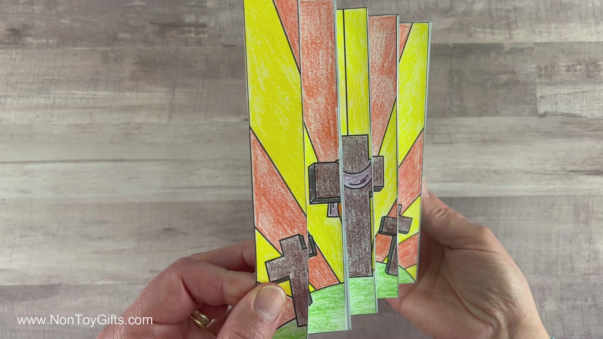 He Is Risen Agamograph - Easter Sunday School - Coloring Craft - Art A ...