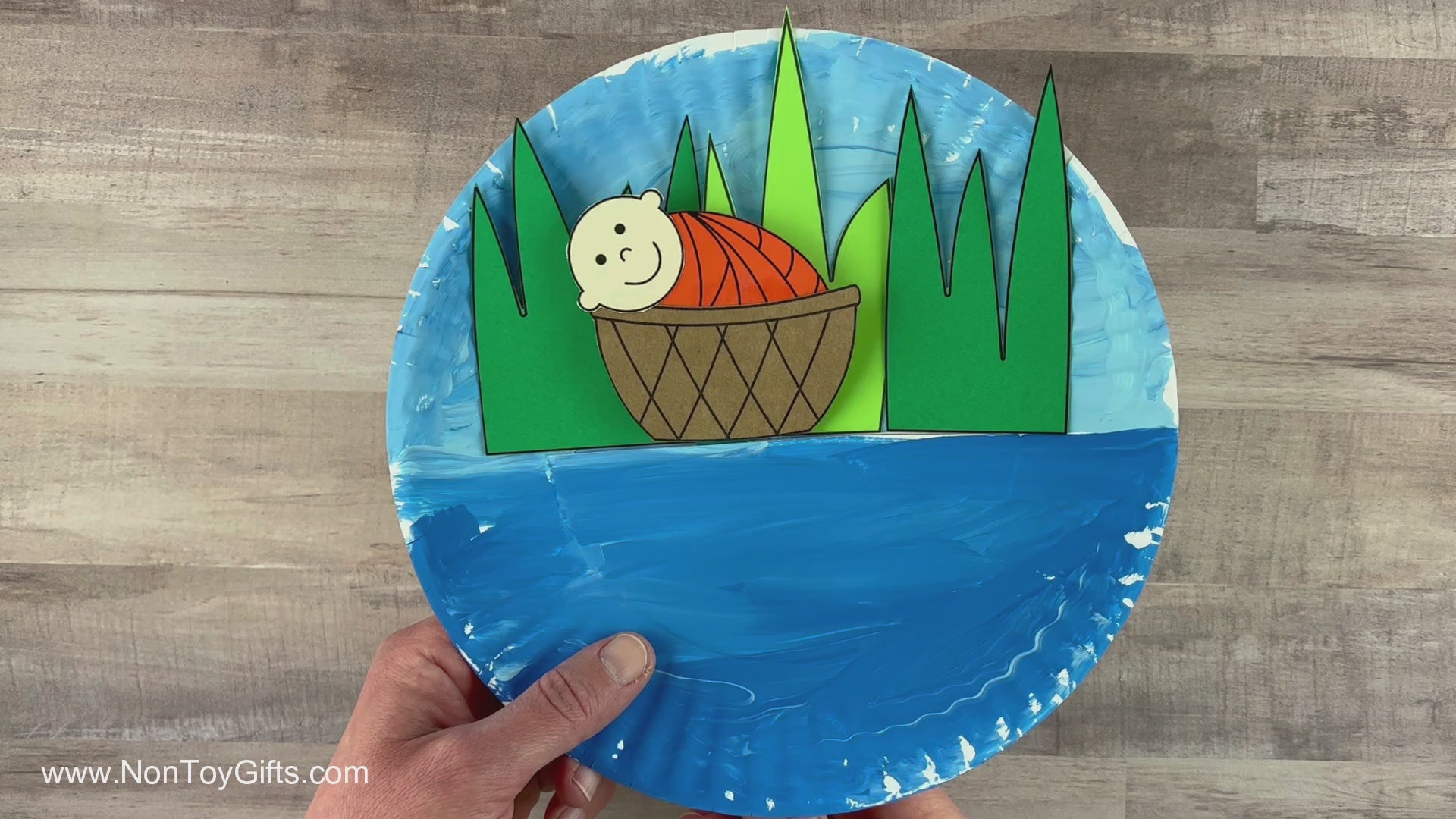 Baby Moses Craft - Bible Story - Paper Plate Interactive Craft – Non ...