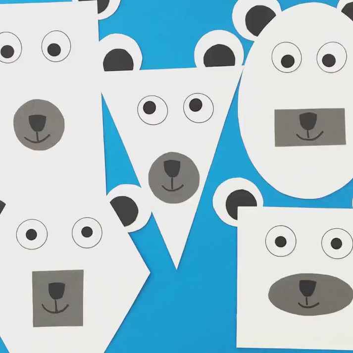 Winter Polar Bear Craft - Shape Craft – Non-Toy Gifts